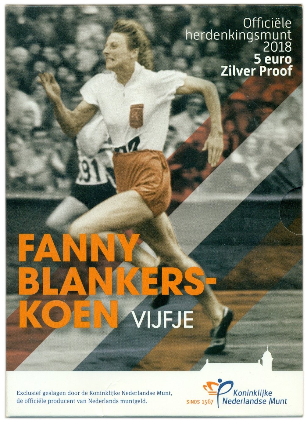 5 евро 2018 года Нидерланды «100 лет со дня рождения Фанни Бланкерс-Кун» (в буклете) купить в ...