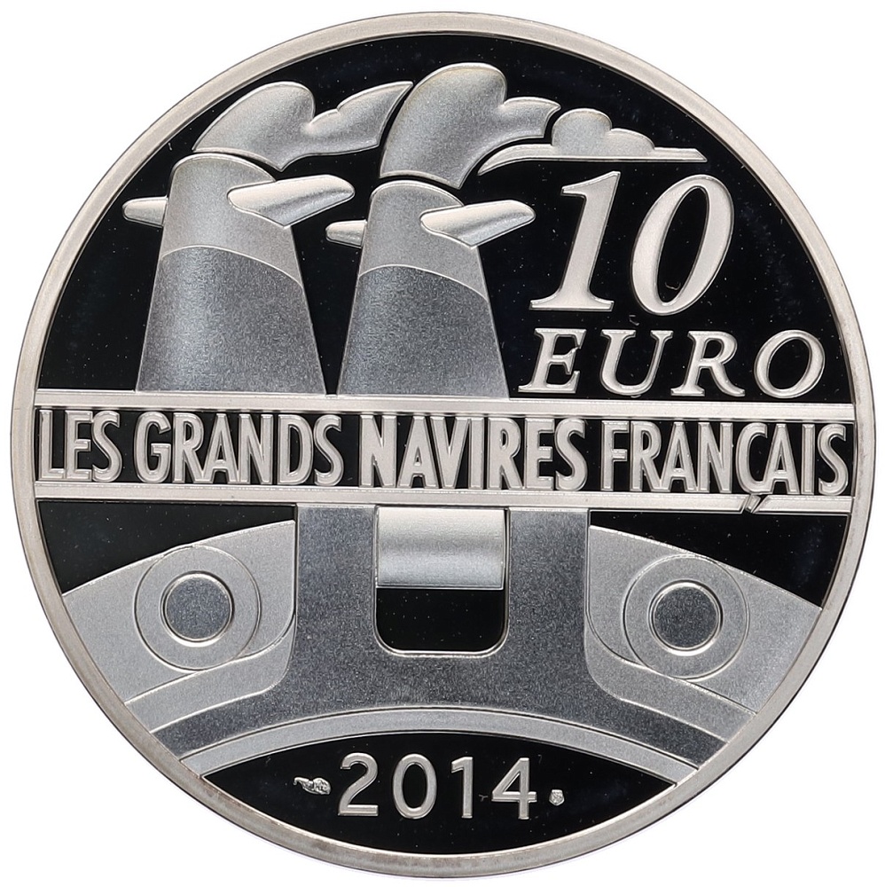 10 евро 2014 года Франция «Французские корабли — Normandie» купить в ...